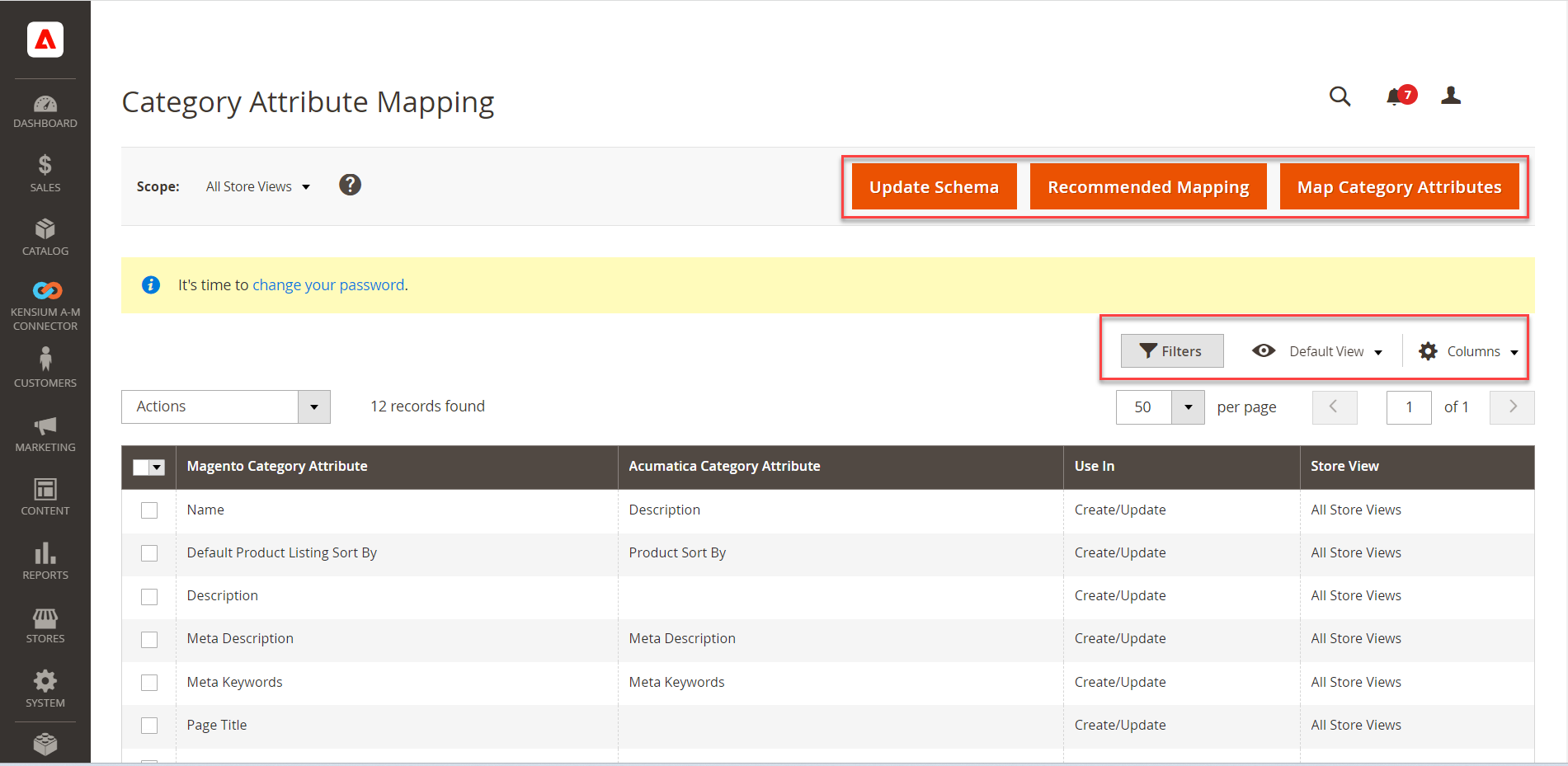 Category Mapping | Kensium Products Documentation