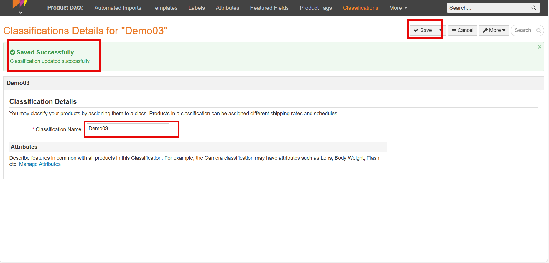 Classification Mappings | Kensium Products Documentation