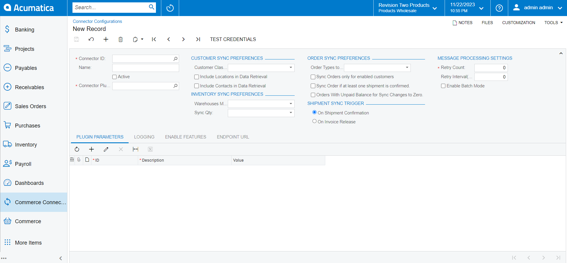 Managing Connector Configuration Kensium Products Documentation