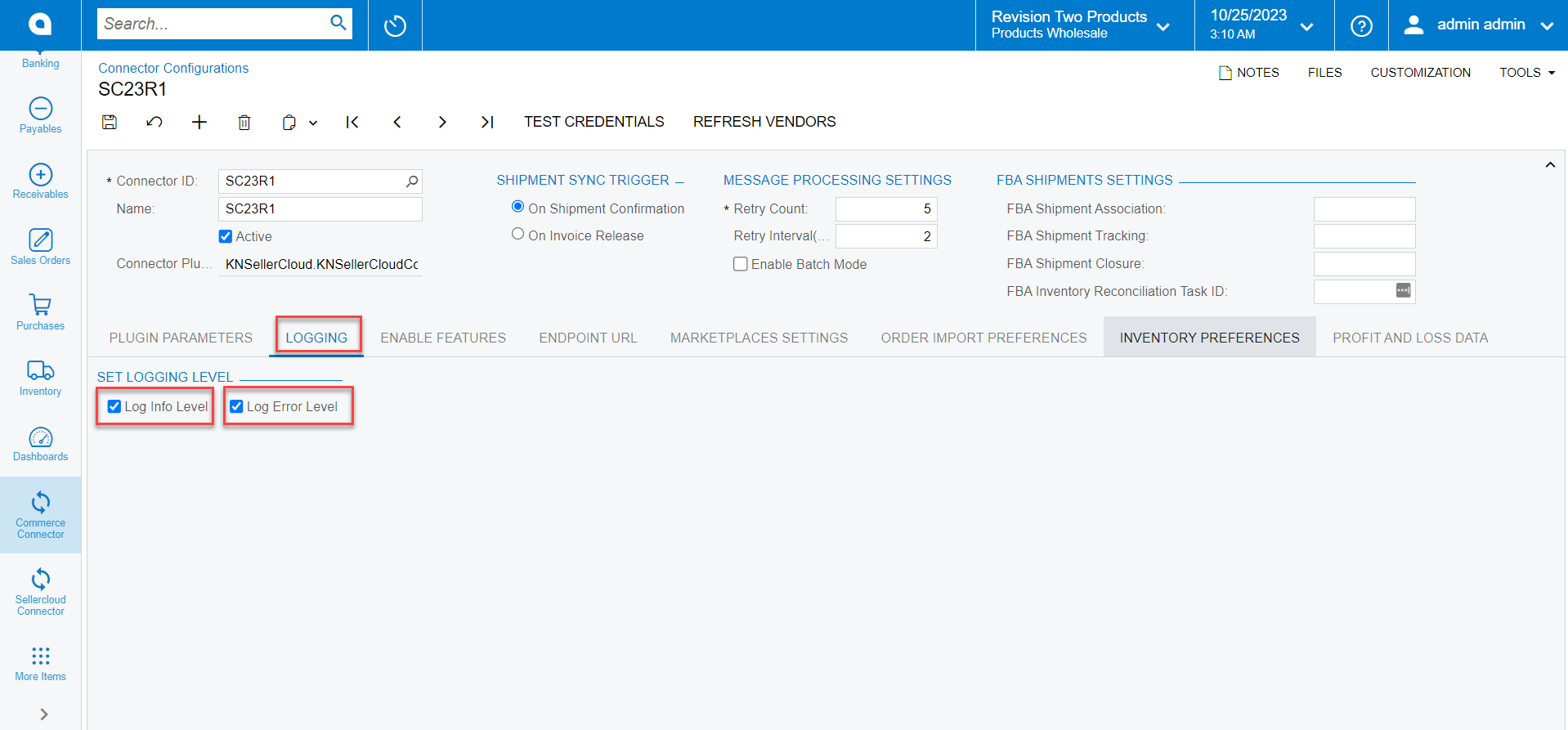 Loggings | Kensium Products Documentation