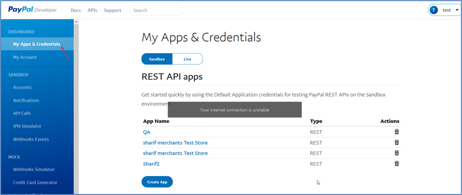 Obtain PayPal API Details | Kensium Products Documentation