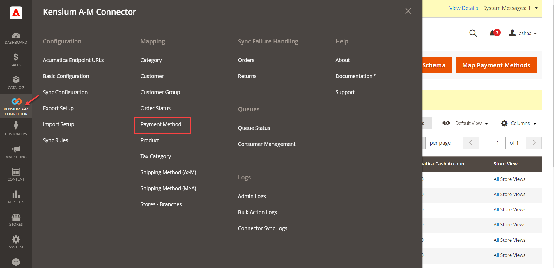 Mapping Payment Methods | Kensium Products Documentation