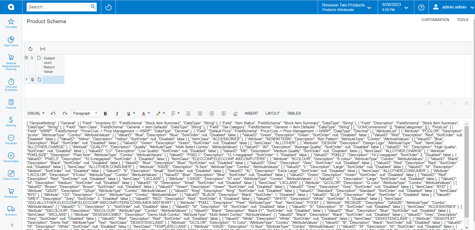 Managing Product Schema Kensium Products Documentation